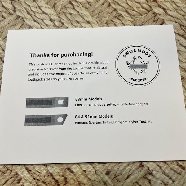 Precision Screwdriver Mod for Victorinox Swiss Army Knive (SAK ...