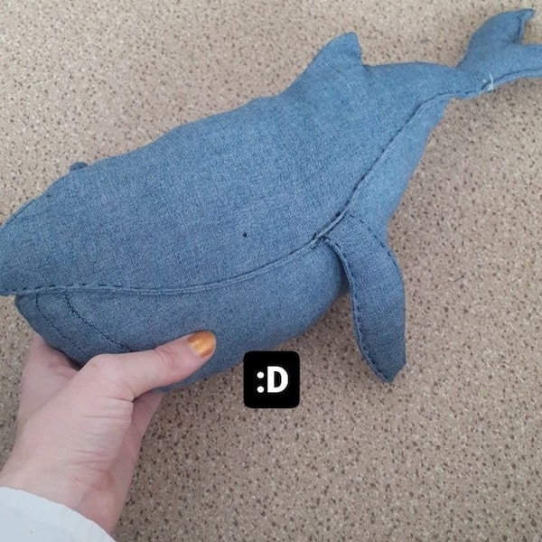 Denim Whale Instant Digital Printable Sewing Pattern With Step by Step ...