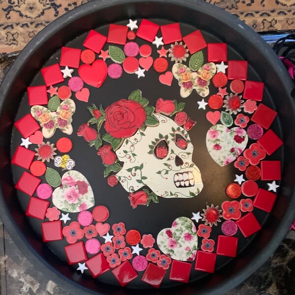 Handmade Ceramic Topiary Tree Mosaic Tiles, Decorative Tiles, Craft ...