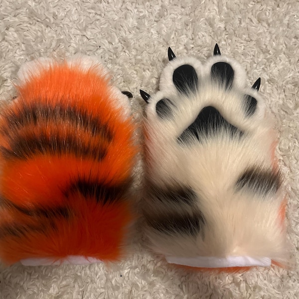 Furry Paws With Star Pattern and Colorful Style | Fluffy Fursuit ...