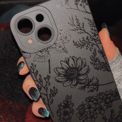 Quilted Detail Black Phone Case - Etsy