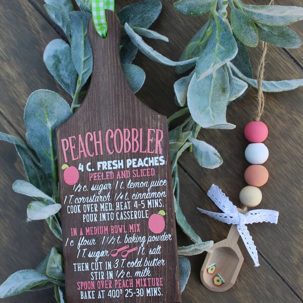 Peach Cobbler Recipe SVG - Peach SVG - Kitchen Svg - Commercial Use Svg ...