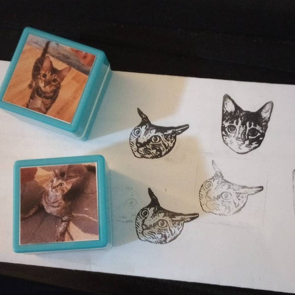 Custom Pet Portrait Stamp, Custom Cat Dog Bird Parrot Rabbit ...