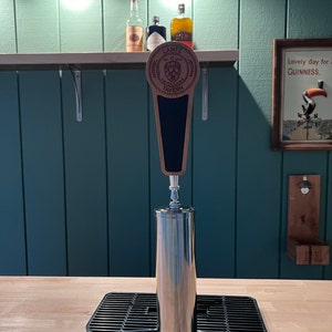 Walnut Custom Beer Tap Handle With Chalkboard Insert, Hop Edition ...
