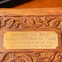 1x3 Custom Engraved Notch Corner Brass Plate Picture Plaque Name Tag ...