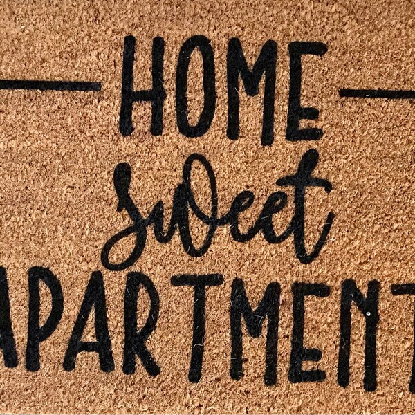 Home Sweet Apartment Doormat Welcome Mat Door Mat Outdoor Rug Apartment ...