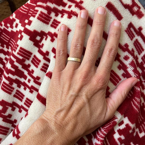 Primitive Solid 24k Wedding Ring. Artisan Hammered Pure Gold Band. - Etsy