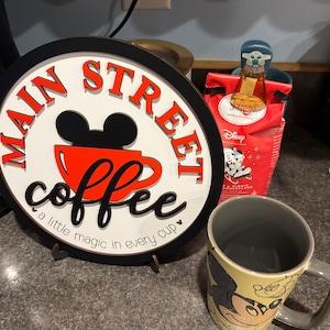 10 Main Street Coffee Sign // Disney-inspired Coffee Decor // Mickey ...