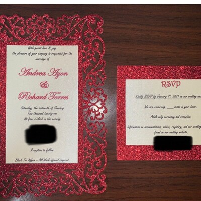 Ornamental Laser Cut Wedding Invitation Card Frame Template Vector DXF ...