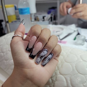 Chola Chicana 2 XL Nail Wraps Monochrome Sad Girl Jokers Girl Nail Art ...