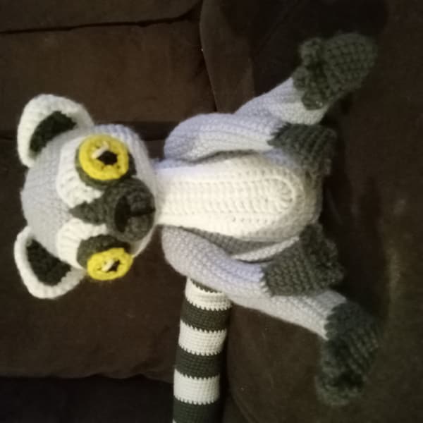 CROCHET PATTERN Lester the Lemur Crochet Amigurumi Stuffed Animal Plush ...