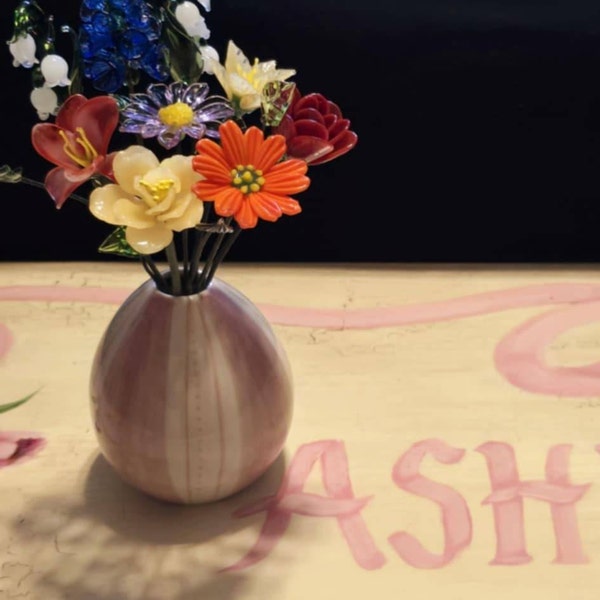 7.5 Inches Handmade Glass Daisy Flower, Glass Flower Bouquet Various ...