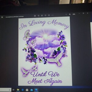 In Loving Memory Png-blue Flowers Butterfly Memorial Template - Etsy