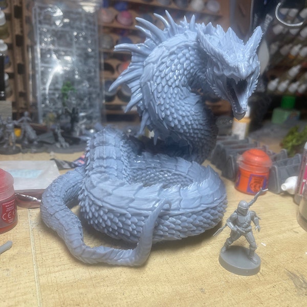 Krayt Dragon Wyrm World Serpent Gargantuan 3D Printed Dungeons and ...