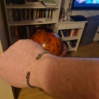 Large Kai's BEARD/HAIR Gossamer BEAD Bronze made by Viking Kristall ...