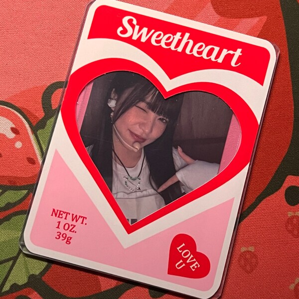 Valentine's Day Candy Heart Frame for Top Loader | Photocard Sticker ...