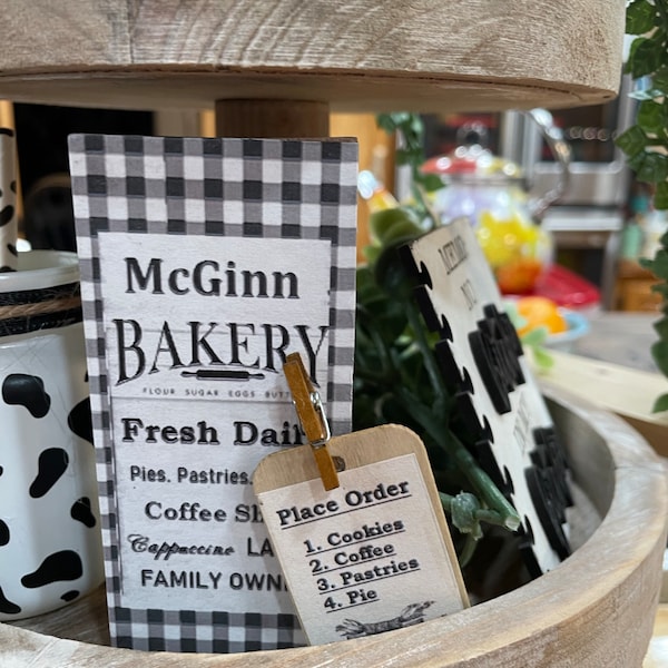 Personalized Bakery Cook Book Set of 2 /tiered Tray Fillers/farmhouse ...