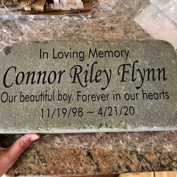 Bluestone Rock, 6" X 12" Paver Custom Engraved Memorial Sign, Custom ...