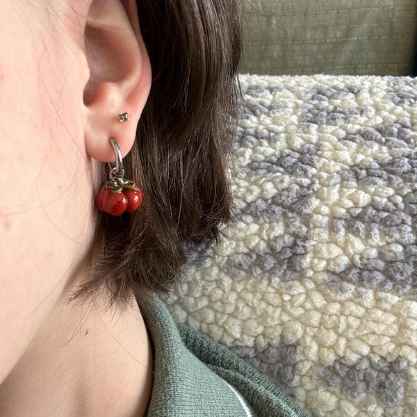 Tomato Charm, Tomato Keychain Charms, Handmade Polymer Clay Key Chain, Cute Bag Charm, Red ...