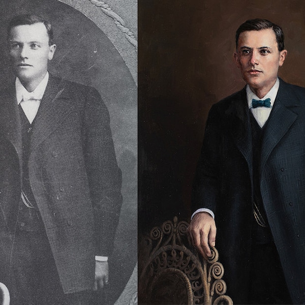 Custom Portrait Painting From Old Photo, Faded Photo to Oil Painting ...
