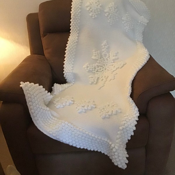 Christmas Crochet Blanket Pattern Snowflake Let It Snow Winter Crochet ...