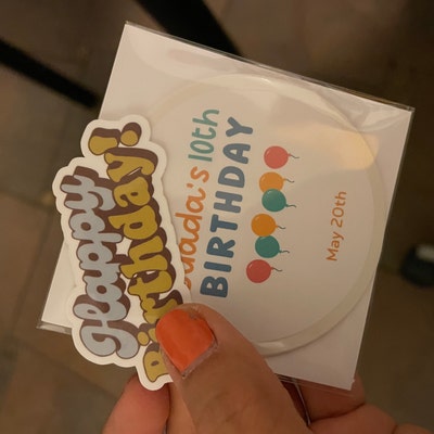 Personalized Happy Birthday Stickers, Goody Bag Stickers, Custom ...