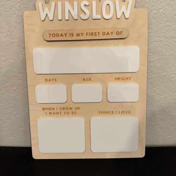 First Day of School Sign X Back to School X Custom First Last Day of ...