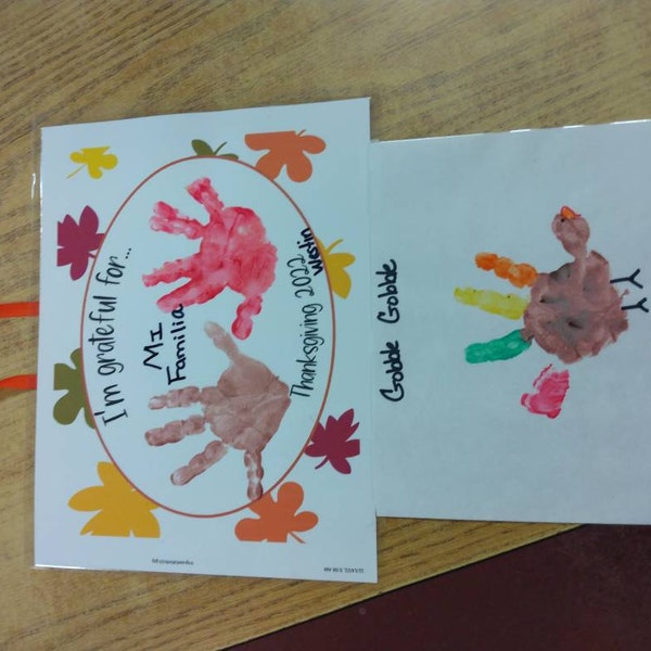 Thanksgiving Handprint Footprint Craft Bundle, Fall Printable Gift ...