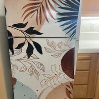 Solid Color Fridge Wrap Refrigerator Wrap Vinyl Side by Side Black Teal ...