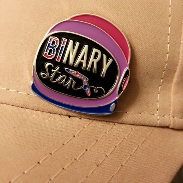 Bisexual Pride, Enamel Pin, Binary Star, Bi Pride, Soft Enamel, Space ...