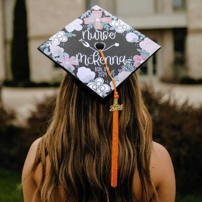 READY TO SHIP Graduation Cap Topper, Grad Cap Cover, Therapist ...