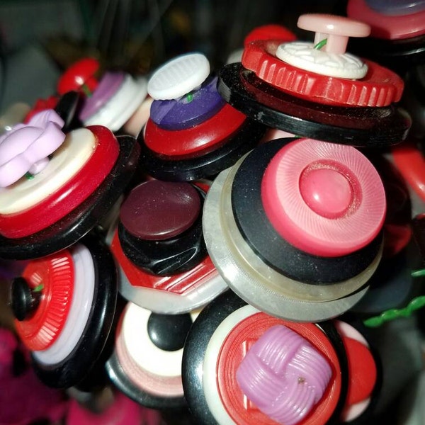 Transparent Clear Vintage Buttons , Including Glass Buttons Over 70 ...