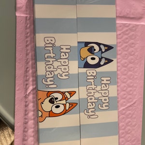 Place Cards,bluey Inspired Themed Party Tags, Bluey Printed Place Cards ...