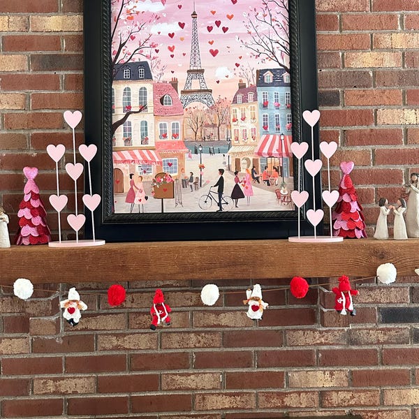 Printable Valentines Day Print, Cute Valentine Town Wall Art ...