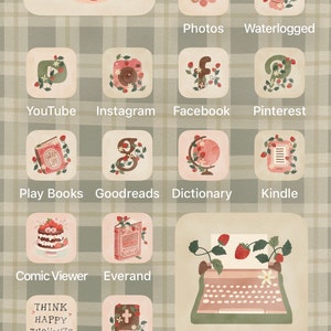 Ios 14 Theme Cottagecore Icons Ios App Icon Green iPhone Android ...