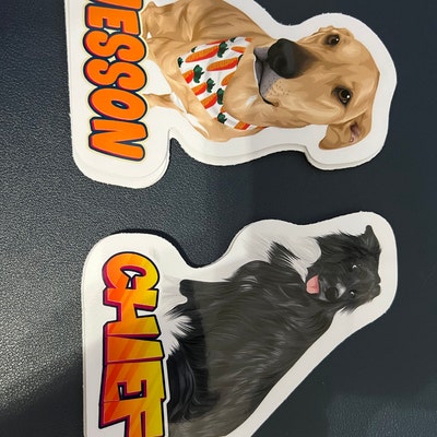 Personalized Dog Stickers Hand Drawn Custom Pet Sticker, Custom Dog ...