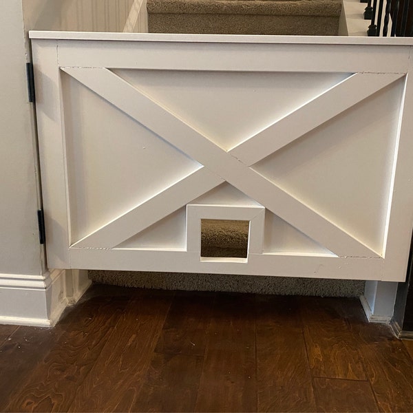 Custom Wooden Gate | Baby Gate | Pet Gate | Stairway Gate| White Wooden ...