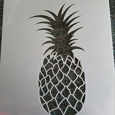 Pineapple Stencil, Large Pineapple Stencils, DIY, Stencil Pineapple, Pochoir Ananas, Pineapple ...