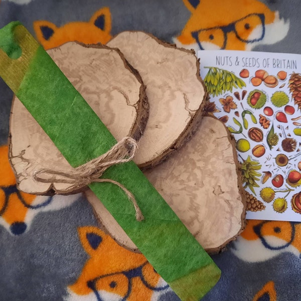 9cm Real Birch Bark Star Wooden Christmas Tree Decorations, Real Birch ...