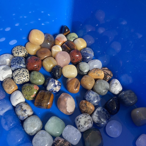 Premium One Pound Crystal Crystals Medium Tumbled Stones Beautiful Mix ...