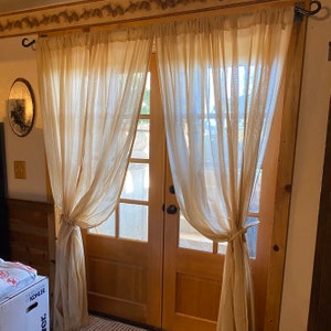 Rustic Hand Forged Iron Curtain Rod Window Treatment - Etsy