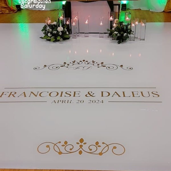 Wedding Floor Sticker for Dance Floors Vinyl Floor Sticker - Wedding ...