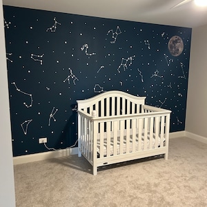 Constellation Wall Decals, Kids Room Decor, Constellation Star Map ...