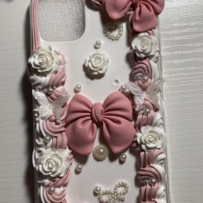 Cute Bow Cream Gel Handmade Phone Case iPhone Case iPhone 15 Pro Max ...