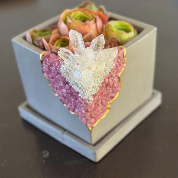 Square Crystal Planter Pots - Etsy