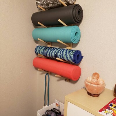 Yoga Mat Wall Storage Organizer Yogamat Wall Storage Yoga Mat Shelves ...