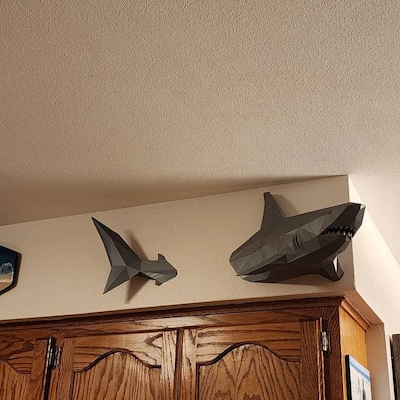 32 Inches 80 Cm Shark Wall Decor Big Shark Swimming on the Wall ...