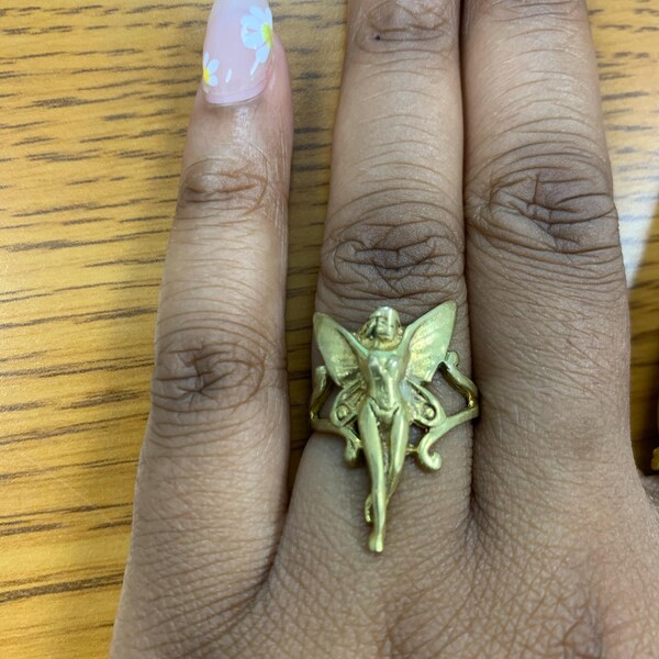 Beautiful Gold Ring With Faerie Fairy Design - Etsy