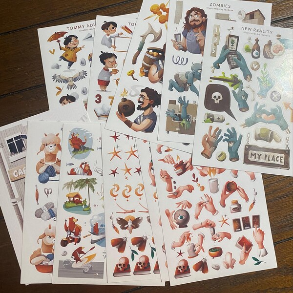 Sticker Sheet Chef Cook Stickers Food Cooking Gift Sister Aesthetic ...