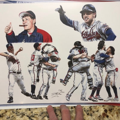 Chipper Jones Colored Pencil Card Sized Drawing 3 1/2x 2 1/2 - Etsy